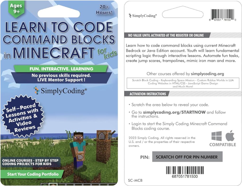 Coding for Kids: Learn to Code Minecraft Command Blocks Review - Tech D Gadgets